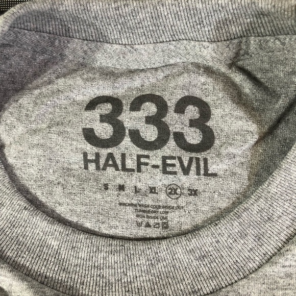 Half Evil | Shirts | Half Evil 333 Old English Font Logo T Shirt Gray ...